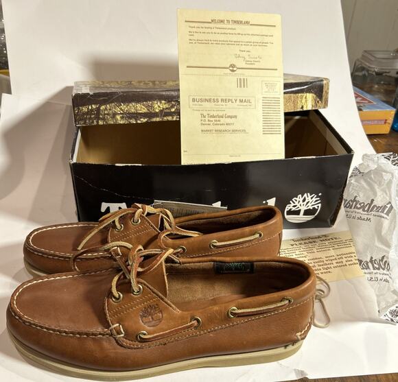 Timberland | Shoes | Mens Timberland Authentic Boat Shoe 85 Us Brown ...